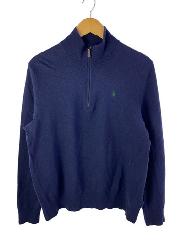 POLO RALPH LAUREN Lightweight Wool Knit Sweater, Size L, NVY ...