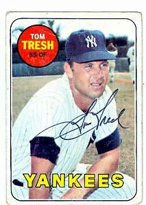 Tom Tresh autographed baseball card (New York Yankees) 1969 Topps #212 ...
