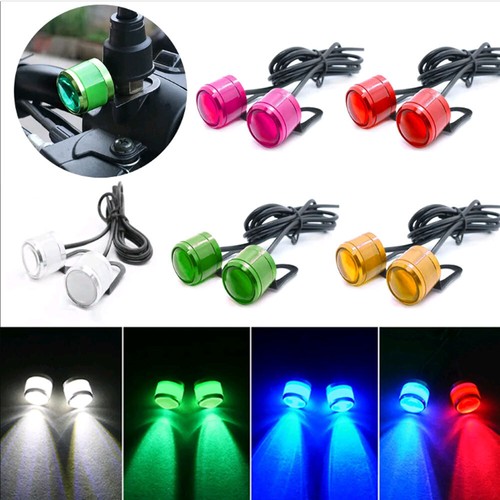 2Pcs LED Motorcycle Strobe Light Super Bright Eagle Eye Fog Lamp ...