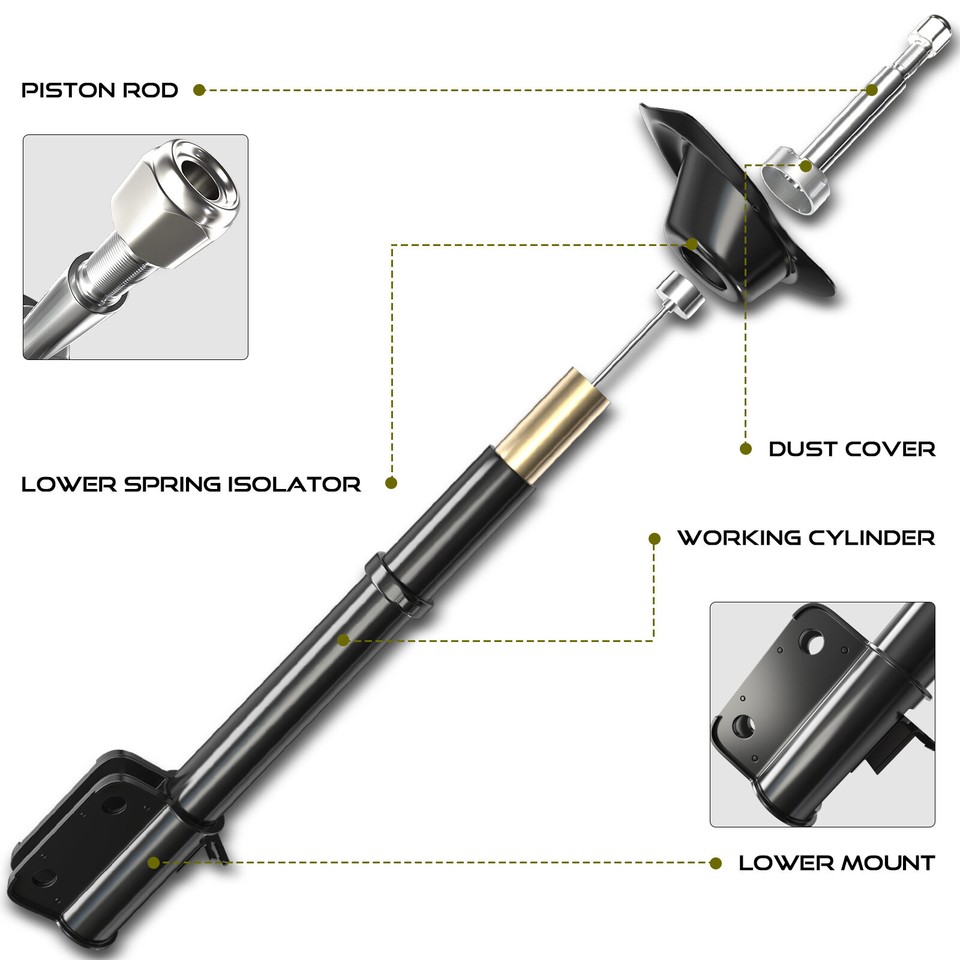 2x Shock Absorber Strut for Toyota Previa 1991-1997 L4 2.4L Front Left ...