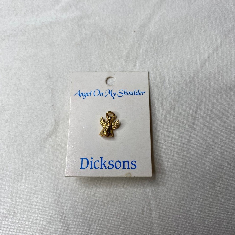 Vintage Dickinson's Angel on My Shoulder Gold tone Pin. | eBay