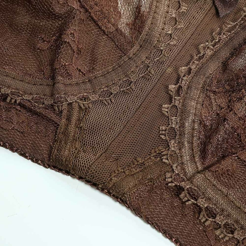 Full Coverage Bralette Wirefree All-Around Comfort Bra Floral Lace Plus ...