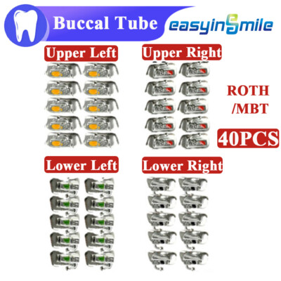 Orthodontic Dental Buccal Tubes Molar brackets Bondable Non-con 1st 2nd ...