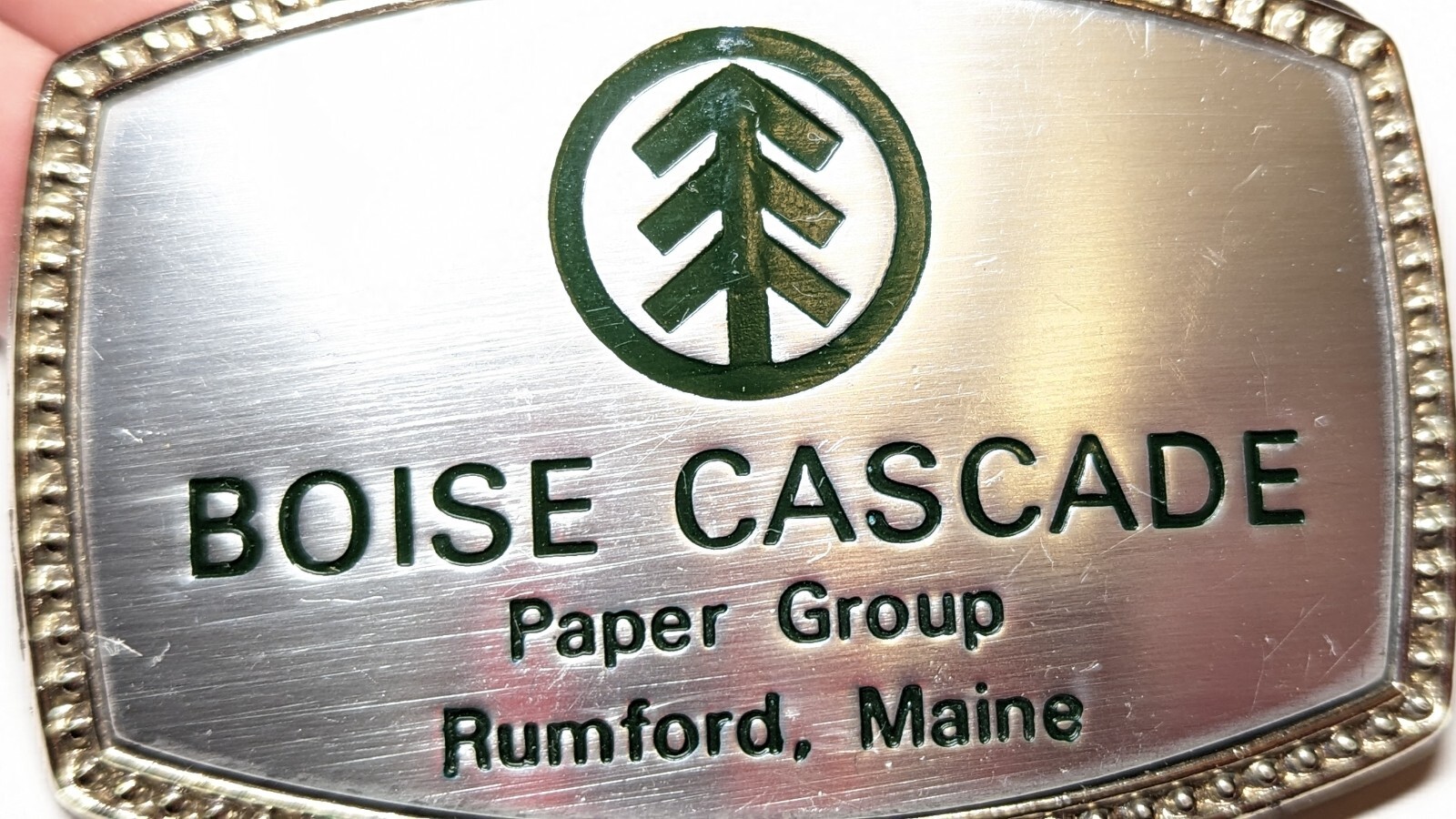 BOISE CASCADE PAPER GROUP RUMFORD MAINE MILL BELT BUCKLE | eBay