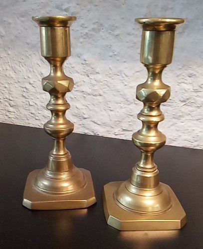 Pair Of Brass Candlesticks 6 Inches Tall | eBay
