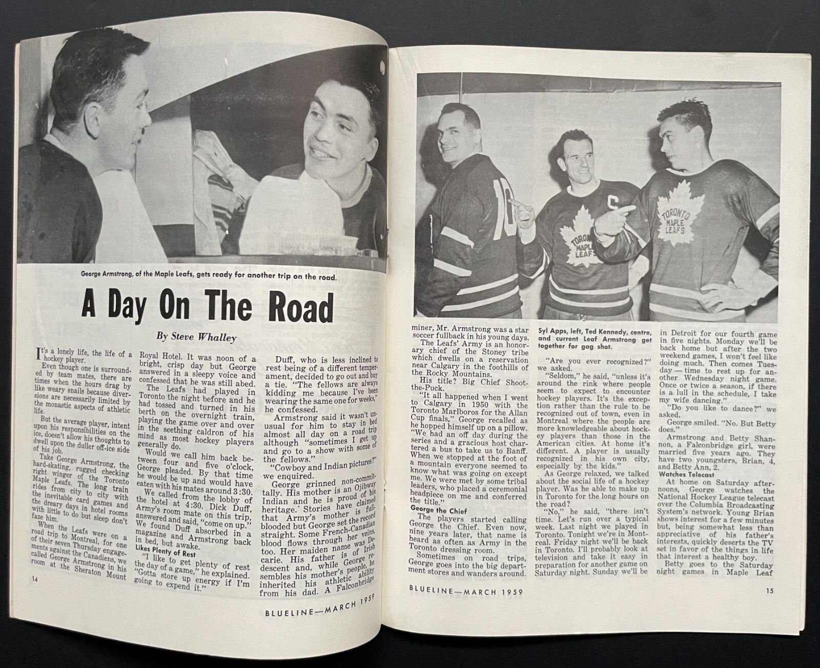 1959 Butch Bouchard Autographed Hockey Magazine Signed Montreal ...