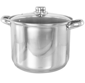 Deep Stainless Steel Induction Stock Soup Pan Pot Stockpot Air Vented ...