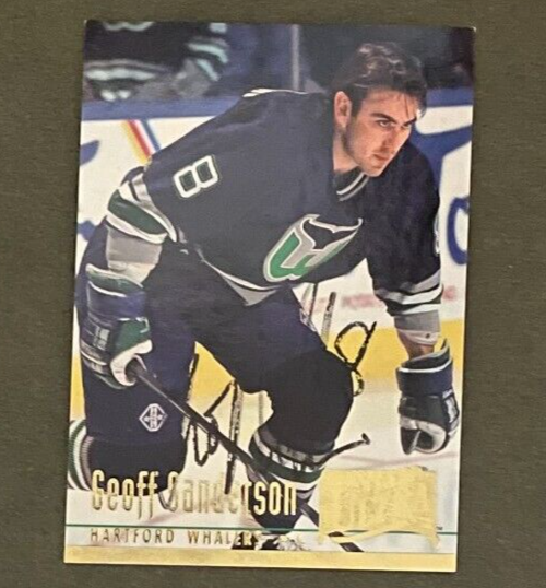 GEOFF SANDERSON SIGNED 1994-95 Fleer Ultra Whalers CARD ~ AUTHENTIC | eBay