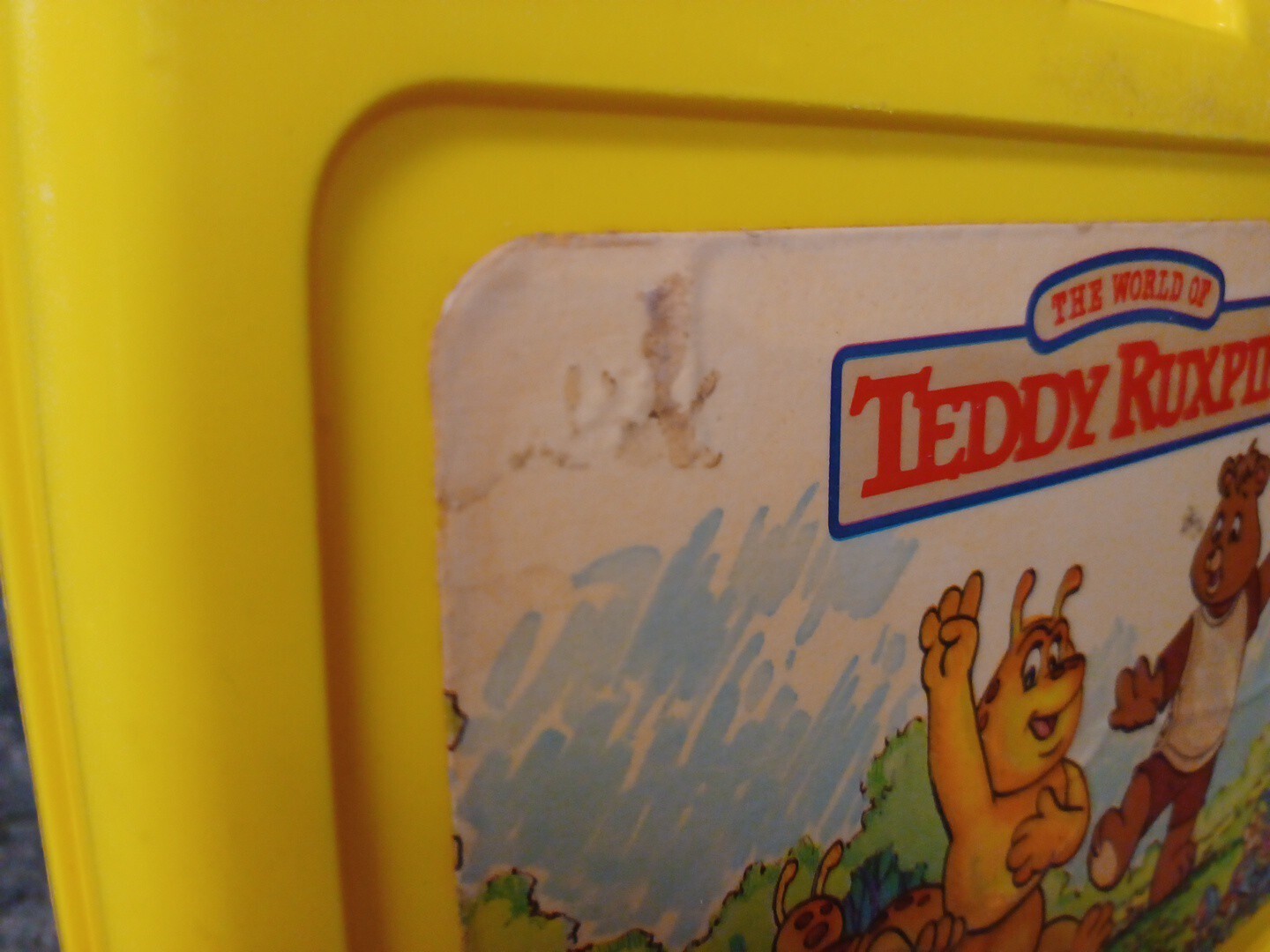 Vintage 1986 Yellow The World of Teddy Ruxpin Lunch Box Only No Thermos ...