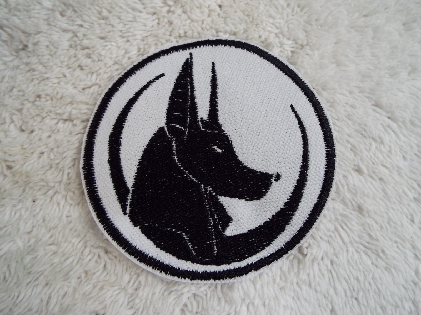 Egyptian God Anubis Doberman Head 3-5/8" Embroidery Iron-on Patch (E16 ...