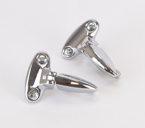Classic Mini Boot Hinges Chrome Pair Supplied With Fixings 8B12601 NEW ...