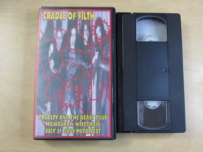 CRADLE OF FILTH Live July 31 1999 VHS Tape Video Milwaukee WI 90s Tour ...