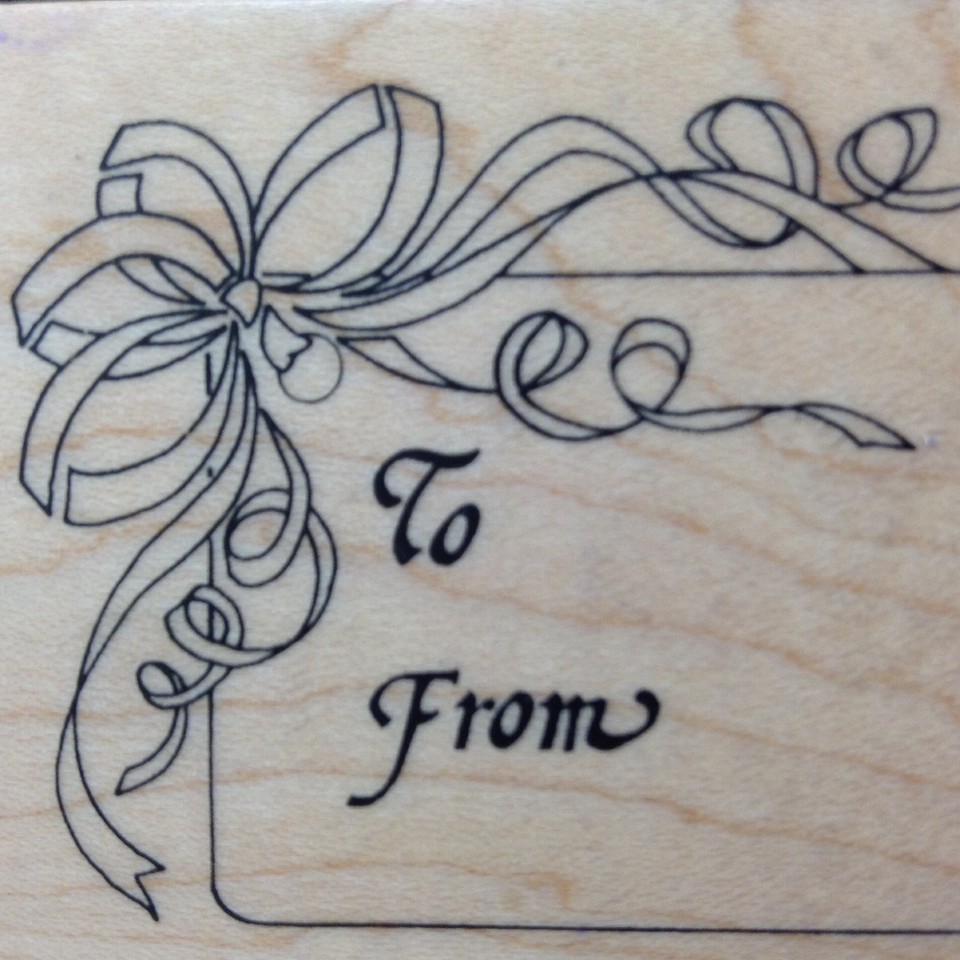 Rubber Stamp To and From Gift Tag Holiday Birthday Special Occasion | eBay