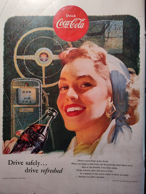 1953 LIFE Ad Advertisement Coke Drive Safely Drive Refreshed with COCA ...