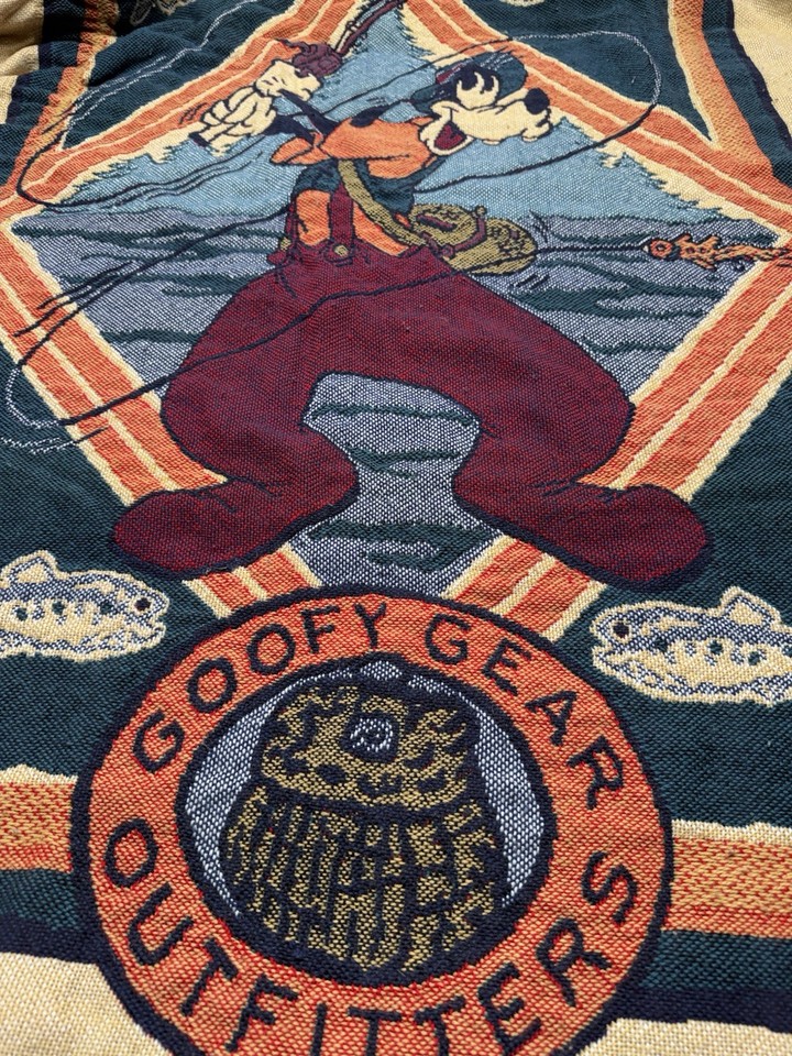 Beacon Goofy Fishing The Great Outdoors Gear Outfitters Disney Tapestry ...