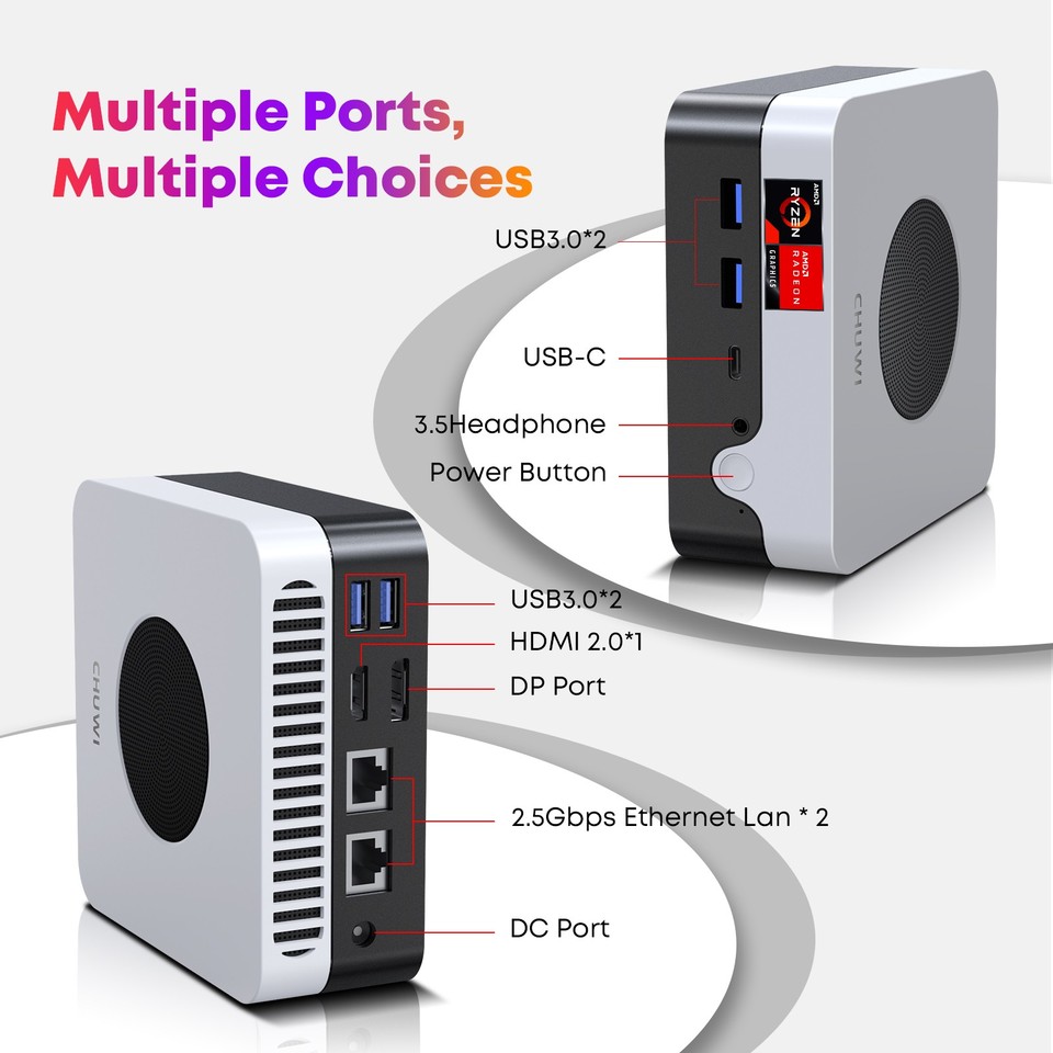 CHUWI LarkBox X Mini PC AMD Ryzen 7 3750H/3700U 4K Ultra-Compact ...