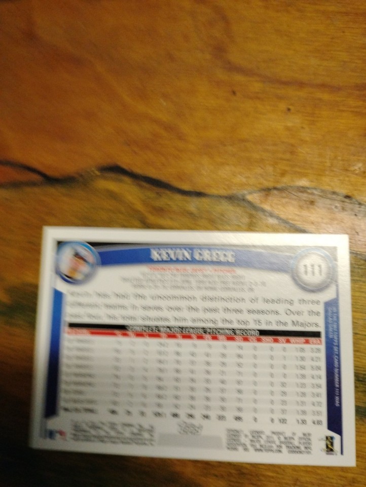 Topps Kevin Gregg #111 Bronze | eBay