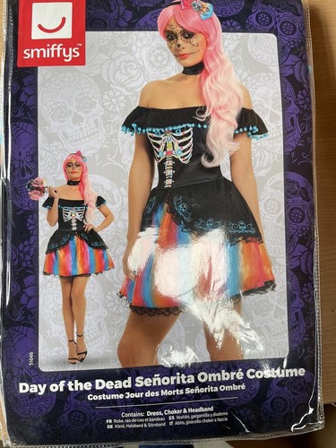 Smiffys XSmall Day of The Dead Senorita Ombre Costume Fancy Dress Up ...