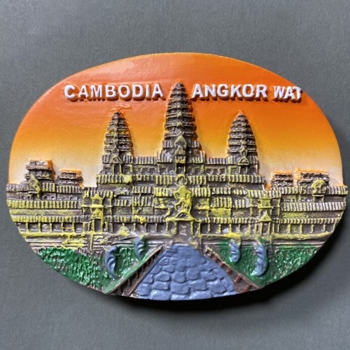 Angkor Wat Cambodia Tourist Travel Souvenir 3D Resin Refrigerator ...