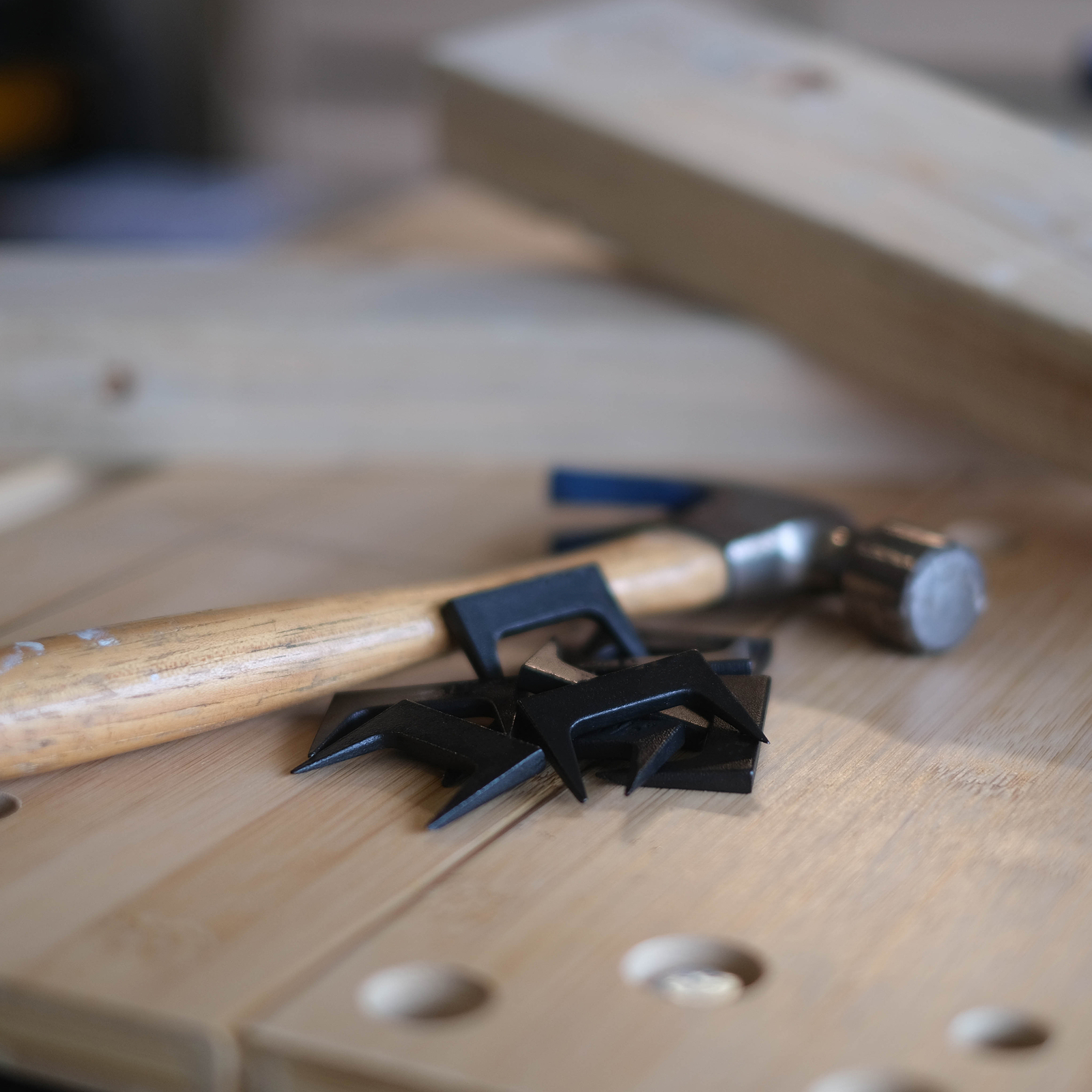 DCT Wood Clamps 2” Inch Pinch Dog 10-Piece Set Woodworking Glue Up ...