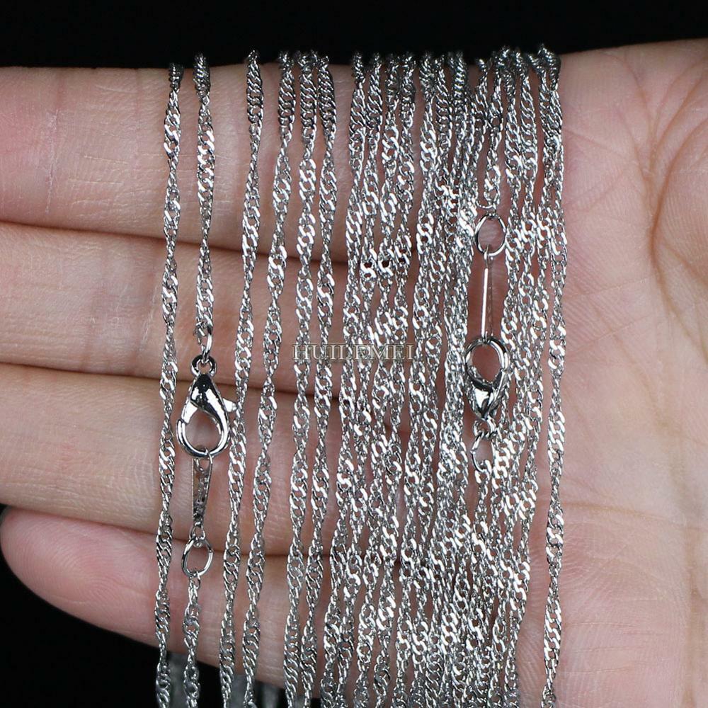 10pcs/lot Water Wave Chain Necklace Fashion Chains for Women 16" 4 ...