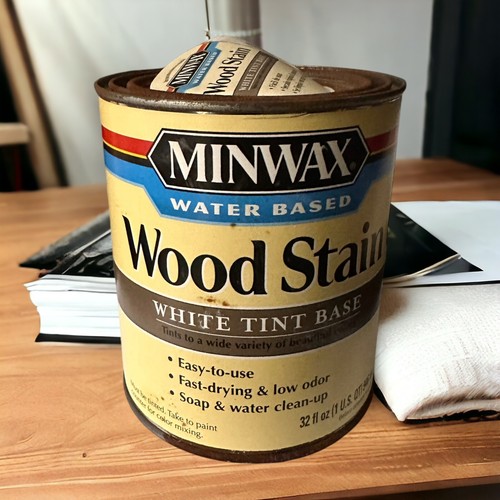 Minwax Water Based Wood Stain, White Tint Base Fast Drying Easy To Use ...