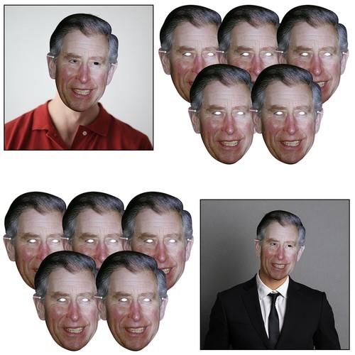 King Charles III Face Cardboard Mask Fancy Dress Kings Birthday Party ...