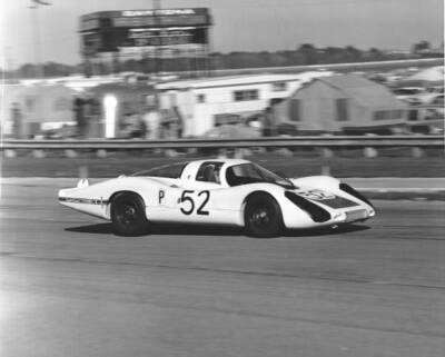 Hans Hermann Driving His Porsche 907 Daytona 24 Hr Race 1968 Old Photo ...