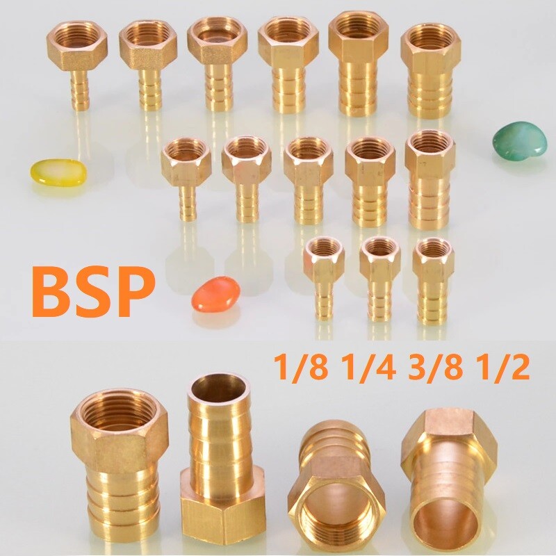 Brass Straight BSP 1/8 1/4 3/8 1/2 Female Thread *OD 6mm 8mm 10mm 12mm ...