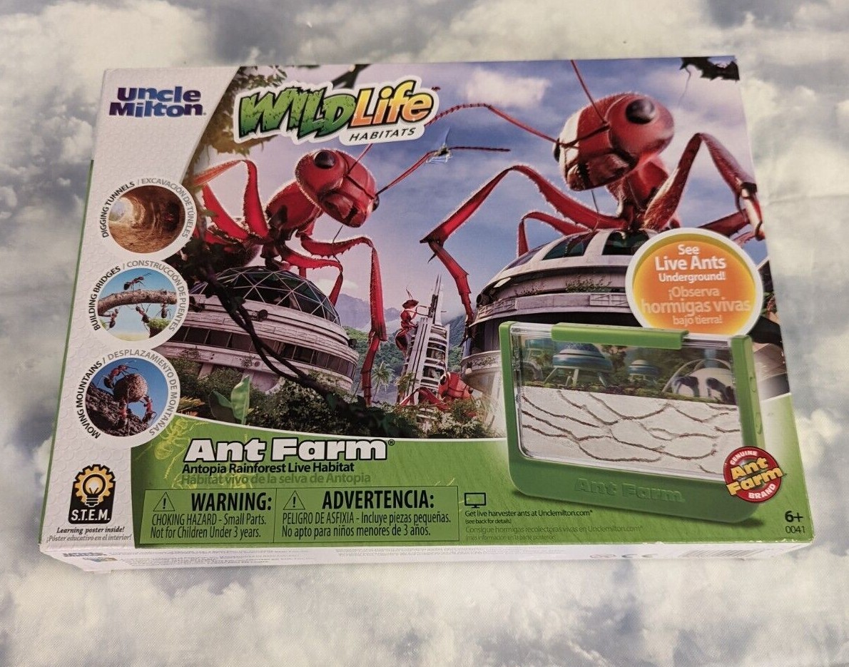 Uncle Milton Wild Life Habitats Ant Farm- Antopia Rainforest-Genuine ...