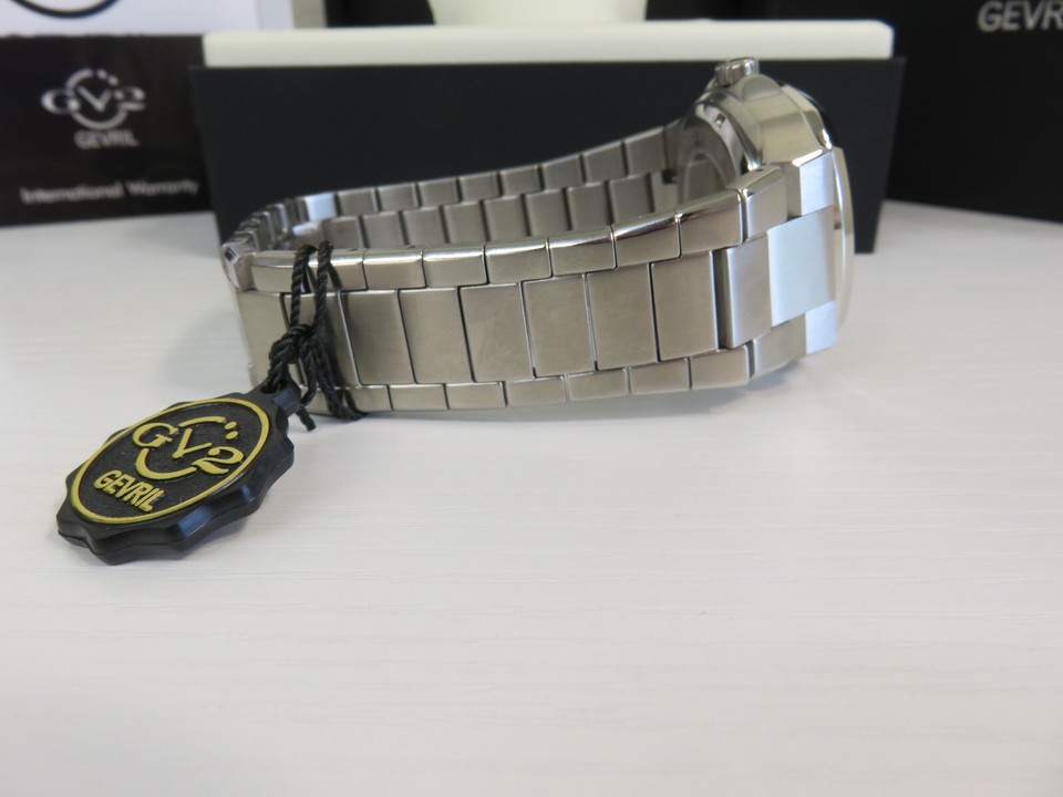 GV2 by Gevril Men's 18401B Potente Moon Phase Swiss Automatic Sellita ...