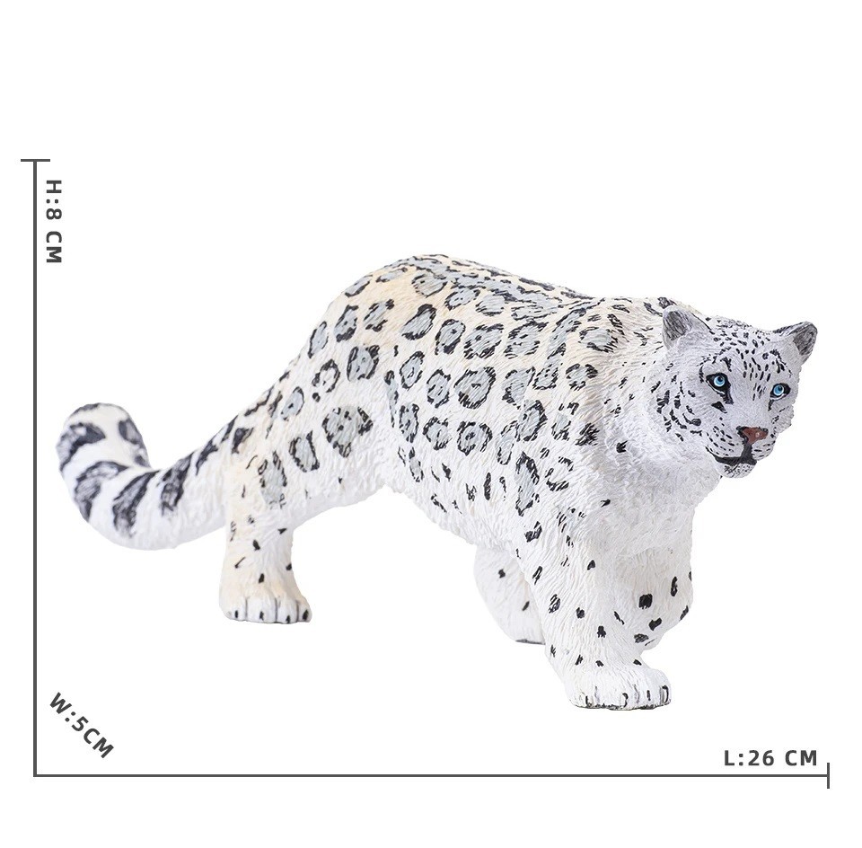 Snow Leopard Animal Toy 10" Long PVC Action Figure Doll Kids Toys Party ...