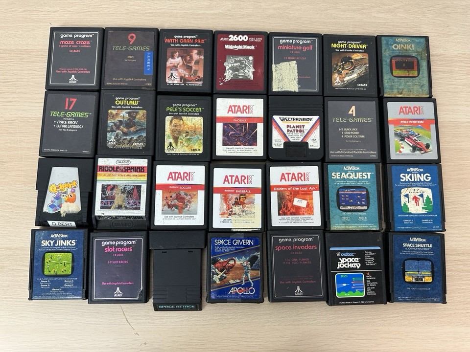 Atari 2600 Game Cartridge Lot Of 107 Titles (No Duplicates) Instant ...