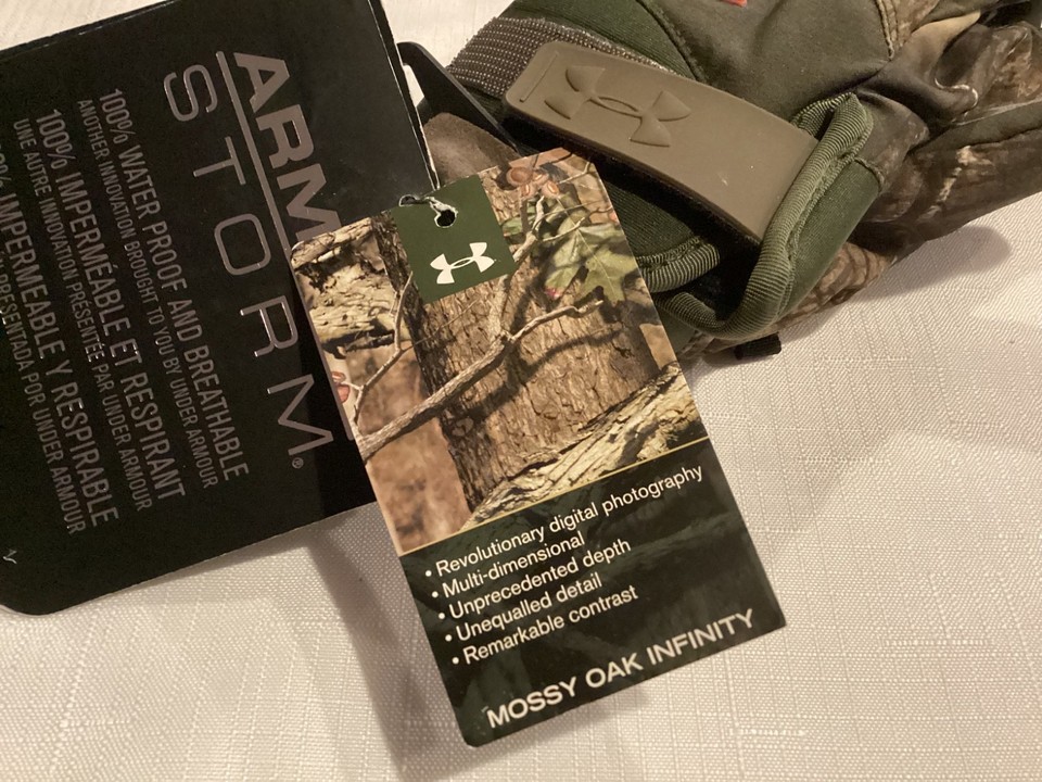 Under Armour Coldgear storm Hunt Gloves Camo Women S small mossy oak ...