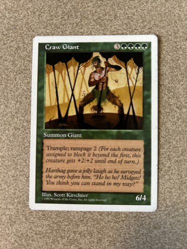 Craw Giant 5th Edition Magic The Gathering 1997 MTG LP | eBay