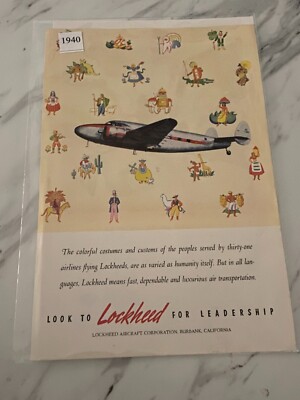 Vintage 1940 Lockheed Magazine Ad | eBay