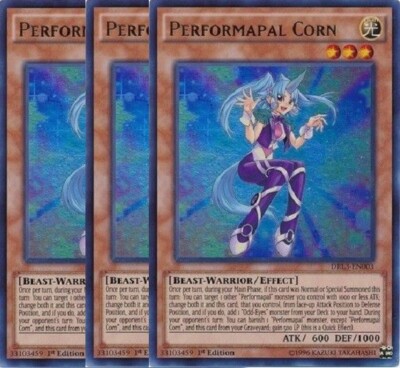 Yugioh - Performapal Corn x 3 1st Edition Ultra Rare NM - Free ...
