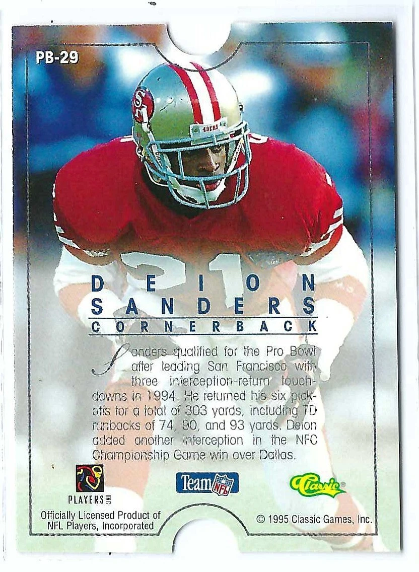 Deion Sanders Interception 49ers