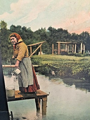 Postcard Hand Tinted Lady of the Lake,near Dismal Swamp, Norfolk, VA ...