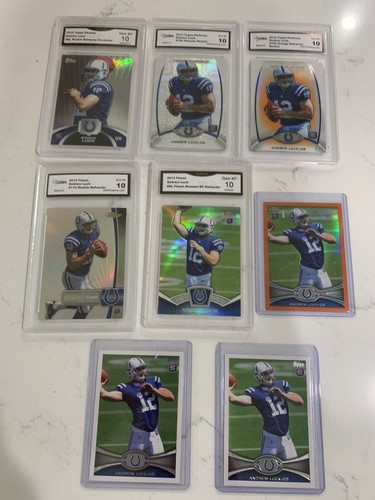 ANDREW LUCK FOOTBALL CARDS LOT ROOKIE CARDS GMA GRADED 10 Chrome | eBay