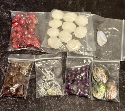 Mix Lot of Semi-Precious stones, Shells and Crystal Beads. Excellent Condition. | eBay