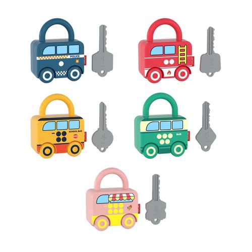 Kids Learning Locks with Keys Learning Activity Lock and Key Car Toy ...