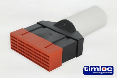 Timloc 6500 Ducting 100mm to Airbrick Adaptor Set With Terracotta Air ...