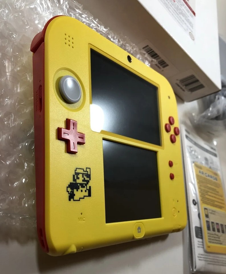 Nintendo 2DS SUPER MARIO MAKER 3DS Edition Red & Yellow Handheld System ...