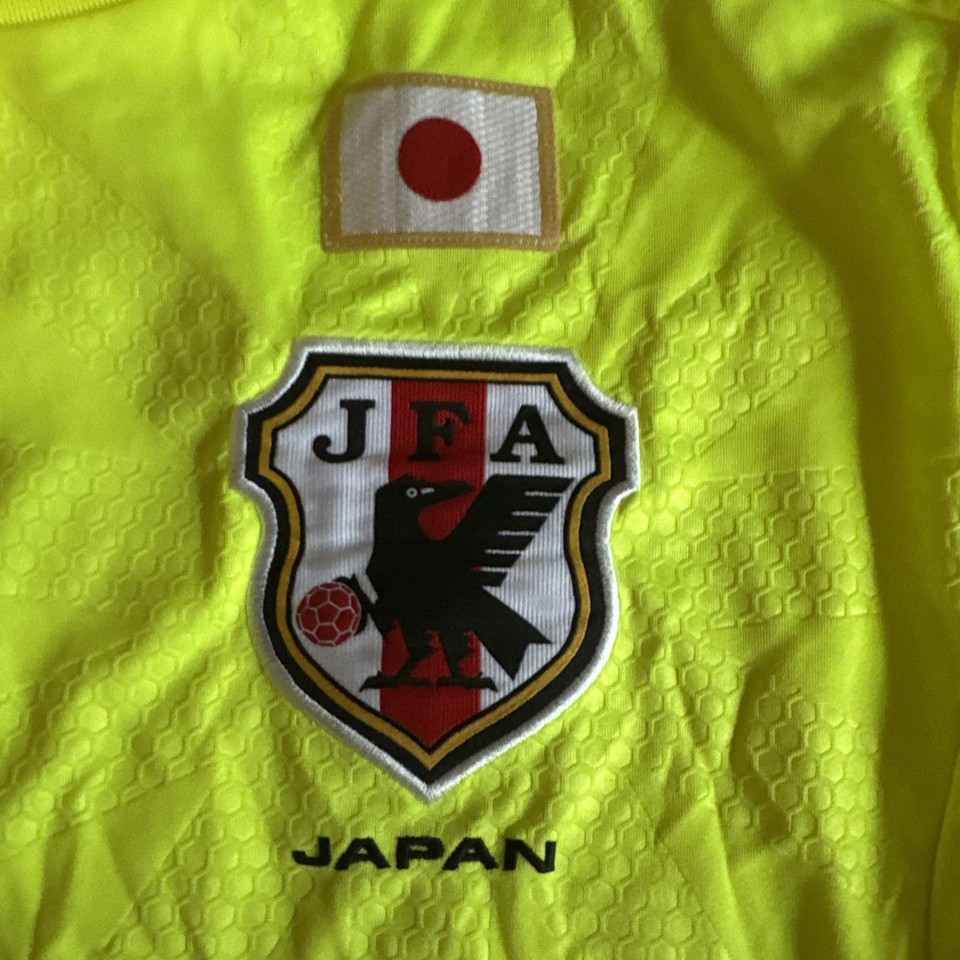 Men’s Adidas Japan JFA Electric Yellow World Cup Jersey Kit 2024/15 Sz ...