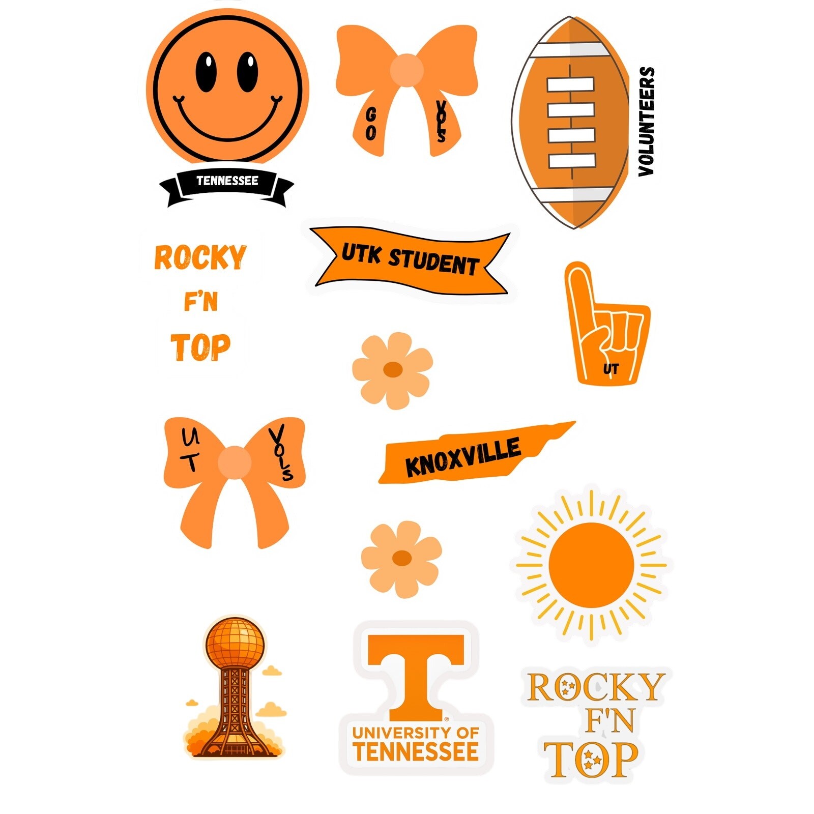 University of TN, VOLS - Sticker Pack (14 pcs) | eBay