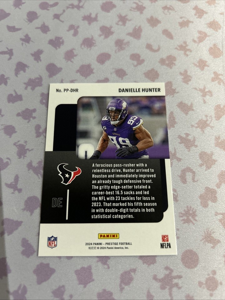 2024 Panini Prestige Football Danielle Hunter #PP-DHR Prestigious Pros ...