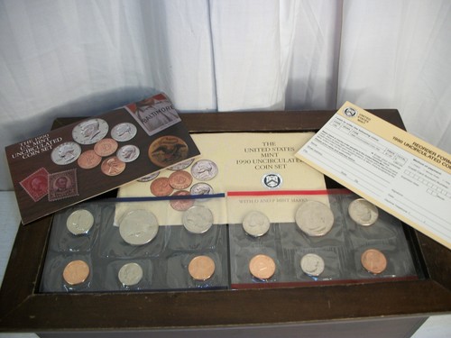 1990 US Mint Uncirculated Coin Set Philadelphia & Denver 10 Coin Set | eBay