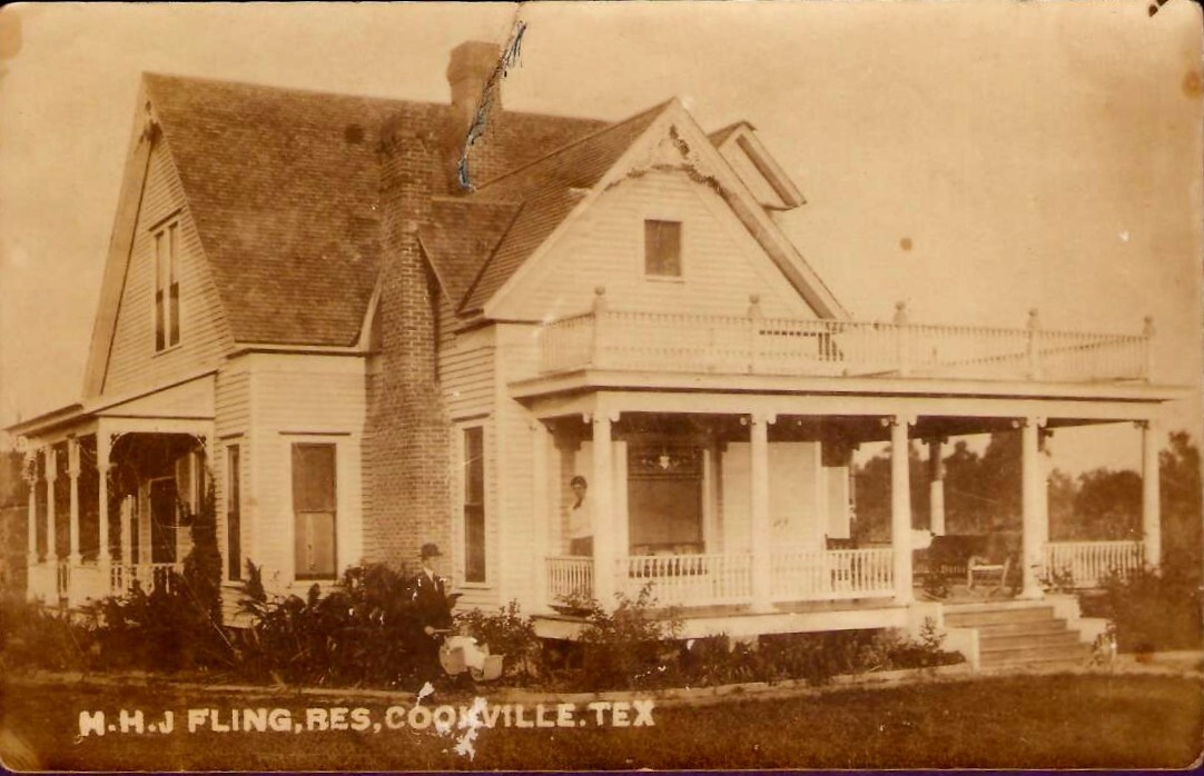 Cookville Texas H. H. J. Fling Residence 1908 Real Photo Postcard | eBay