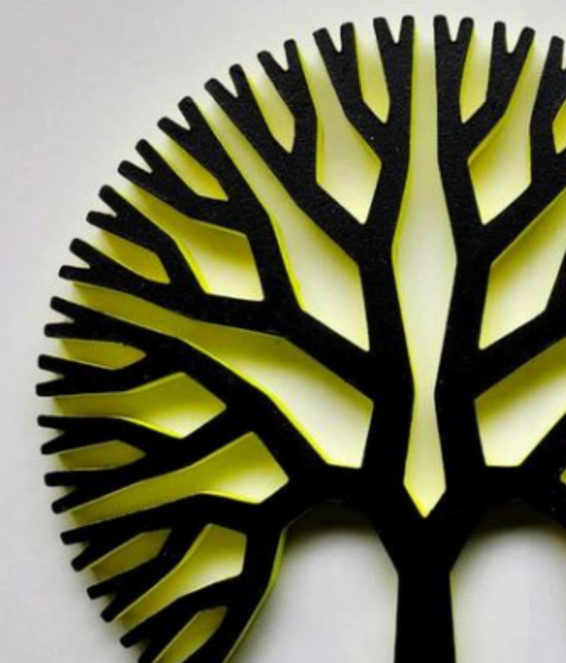WOODEN TREE NATURE MODERN DECO WALL HANGING ART SCULPTURE HOME OFFICE ...